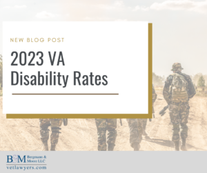 2023 VA Disability Rates - Bergmann & Moore